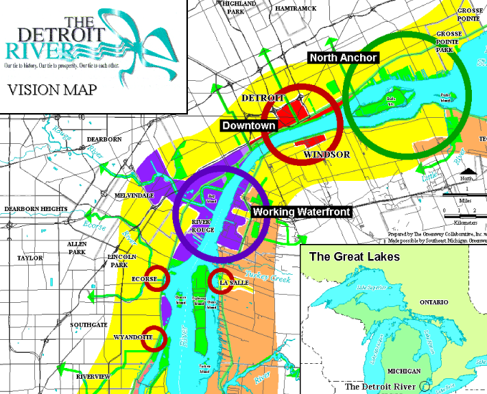 Detroit River American Heritage River Map – The Greenway Collaborative