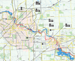 Huron River Water Trail Map – The Greenway Collaborative